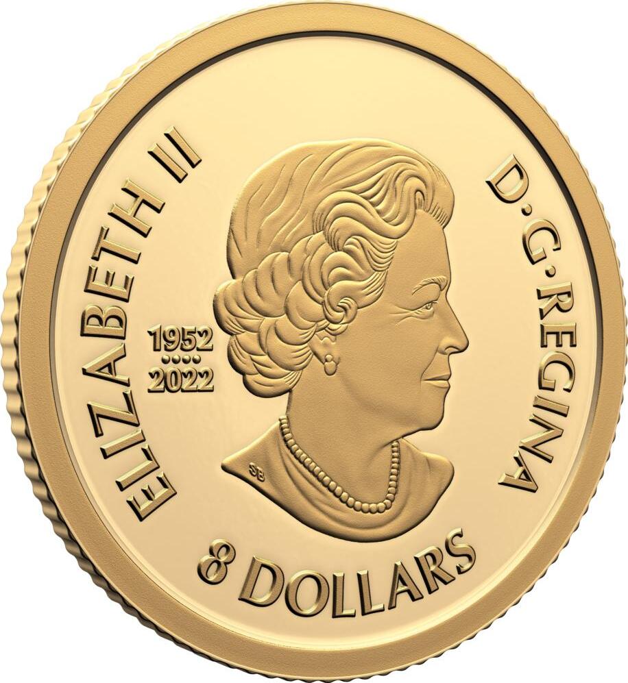 8 Dollars SPIRIT DRAGON Gold Coin 8$ Canada 2024 Proof | MA-Shops