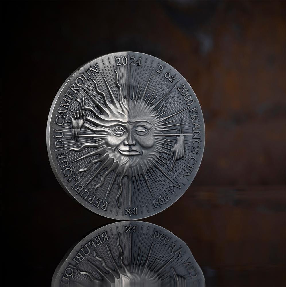 WEREWOLF Dual Essence 2 Oz Silver Coin 2000 Francs Cameroon 2024 ...