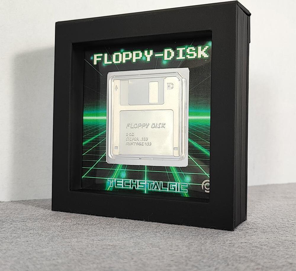 2 Dollars FLOPPY DISK TechStalgic 2 Oz Silver Coin 2$ Niue 2024 Silk ...