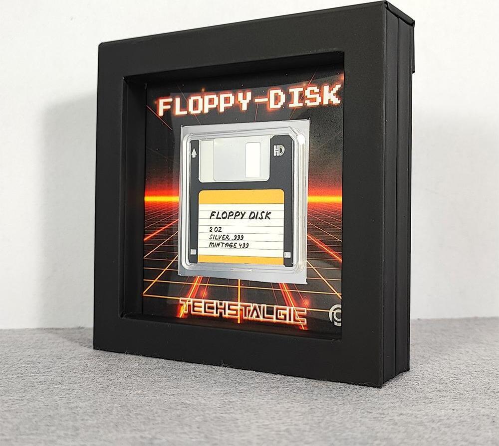 2 Dollars FLOPPY DISK TechStalgic Coloured 2 Oz Silver Coin 2$ Niue ...