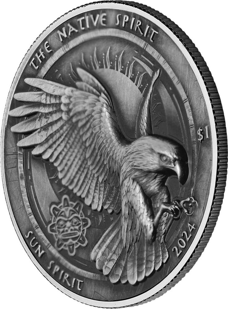 United States 1 Dollar SUN SPIRIT The Native Spirit 1 Oz Silver Coin 1 ...