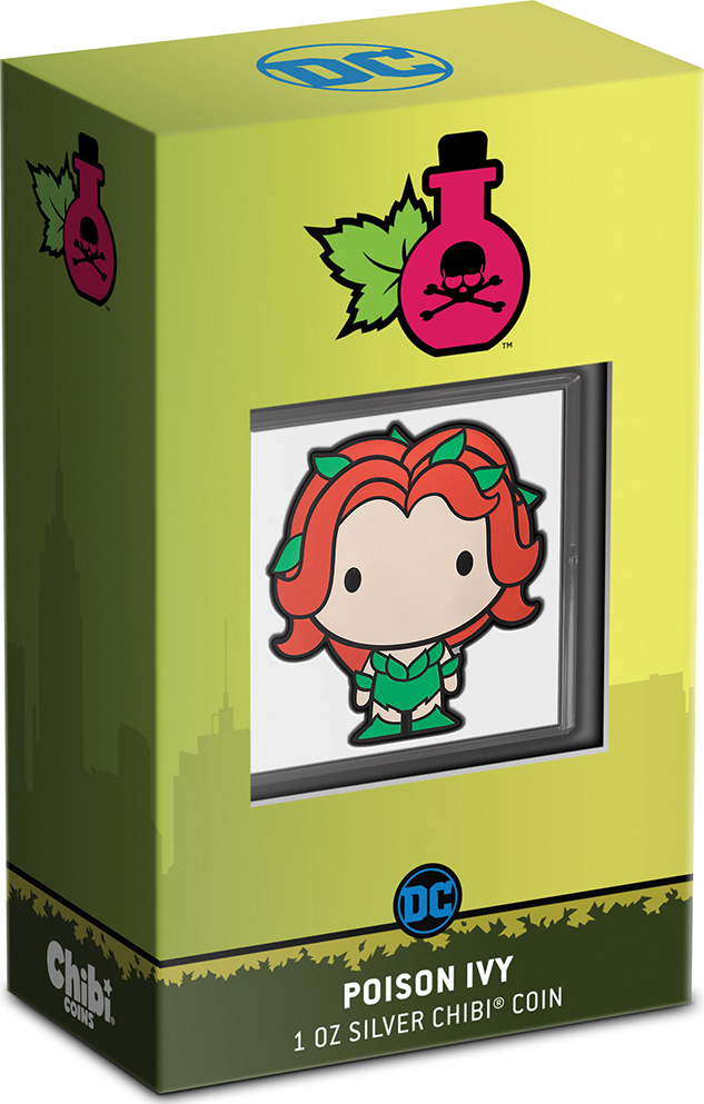 2 Dollars POISON IVY Chibi DC Comics 1 Oz Silver Coin 2$ Niue 2024 ...