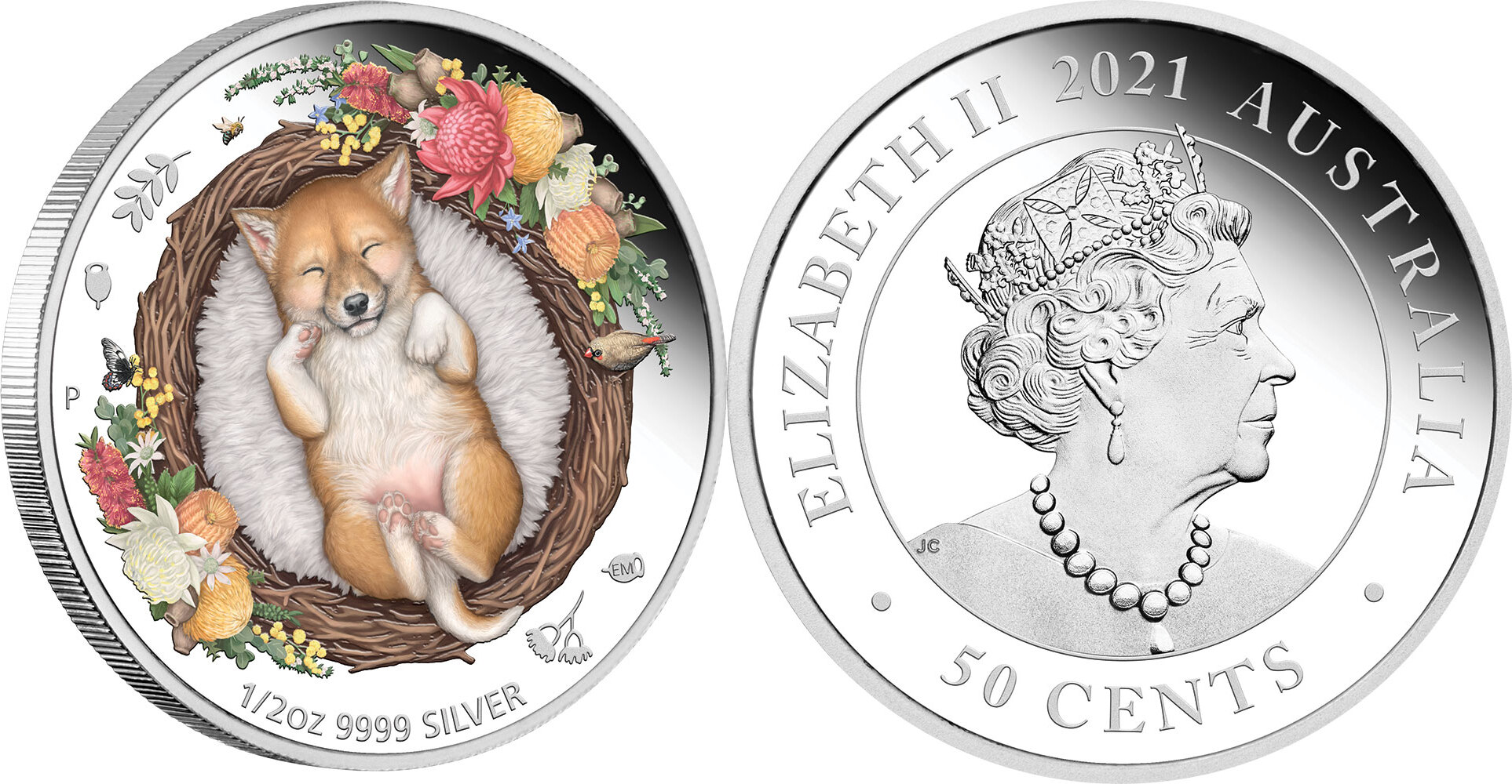 DINGO Dreaming Down Under Silver Coin 50 Cents Australia 2021 Proof ...