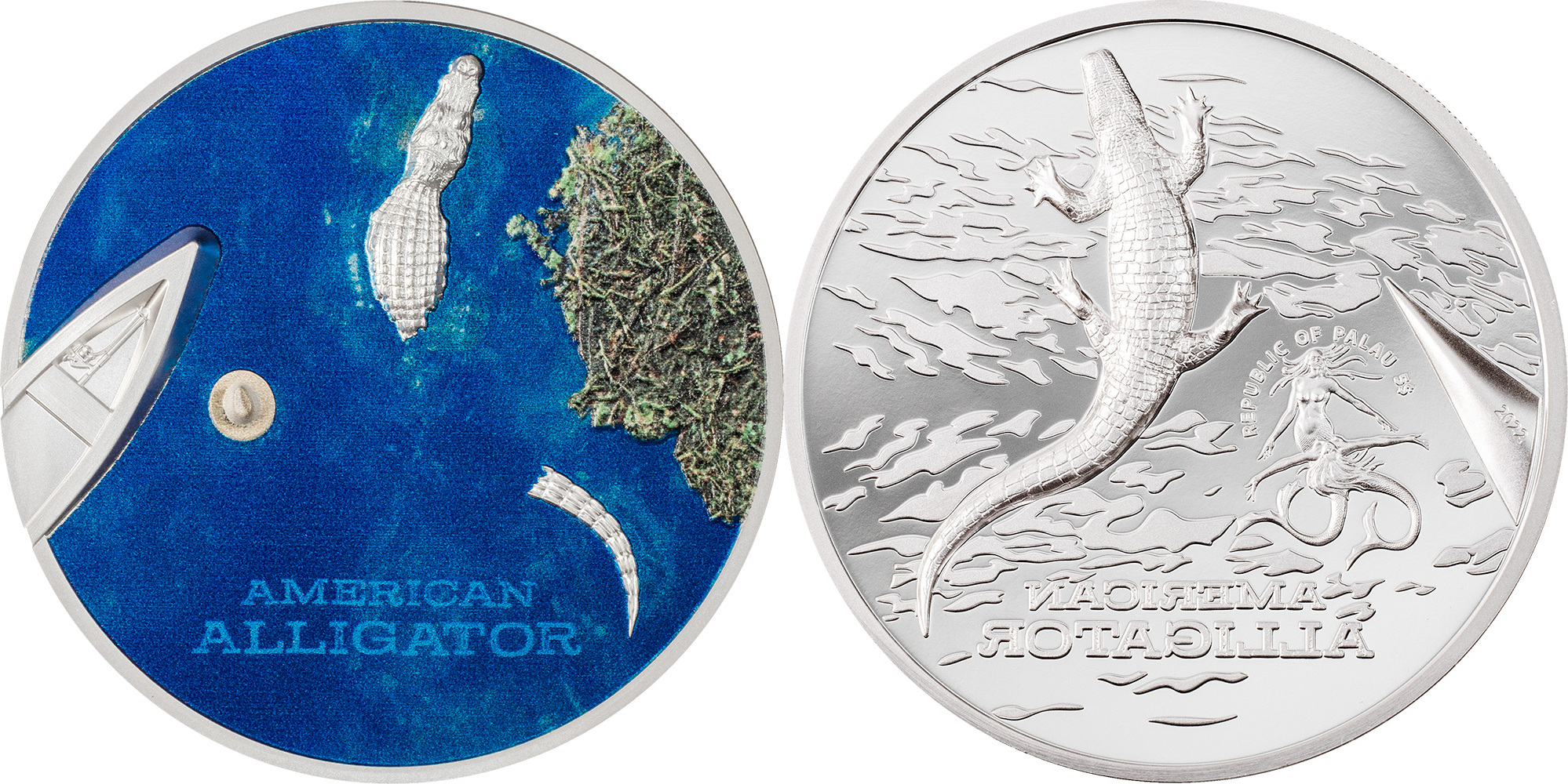 5 Dollars AMERICAN ALLIGATOR 1 Oz Silver Coin 5$ Palau 2022 Proof | MA ...