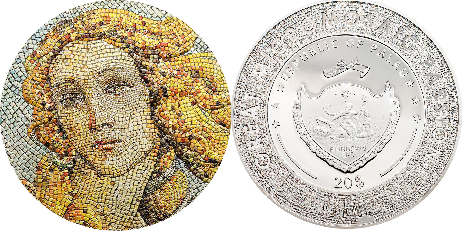 20 Dollars BIRTH OF VENUS Botticelli Great Micromosaic Passion 3 Oz ...