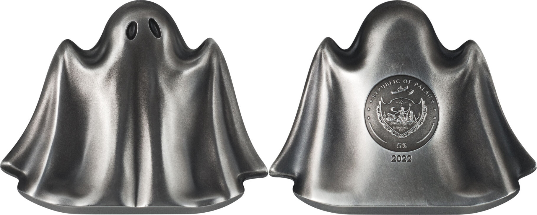 5 Dollars GHOST 1 Oz Silver Coin 5$ Palau 2022 Antique Finish | MA-Shops