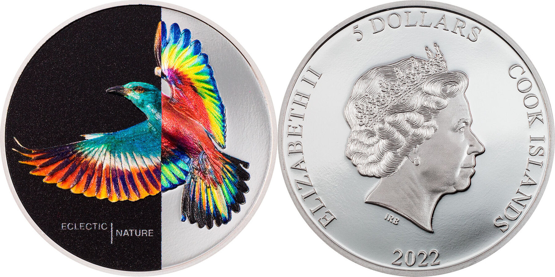 5 Dollars ROLLER Eclectic Nature Bird 1 Oz Silver Coin 5$ Cook Islands ...