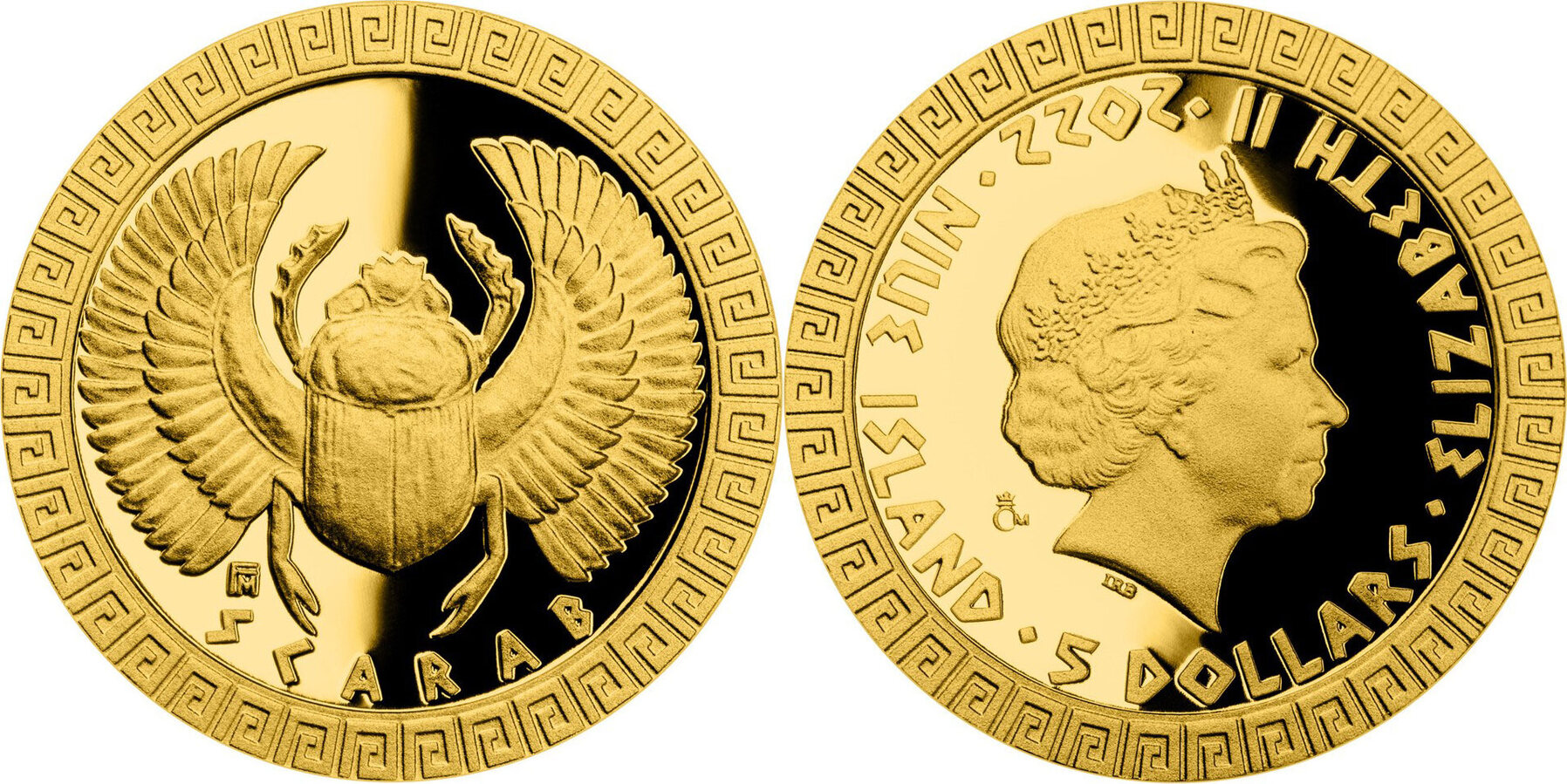 Canada 5 Dollars SCARABEUS Mythical Creatures Gold Coin 5$ Niue 2022 ...