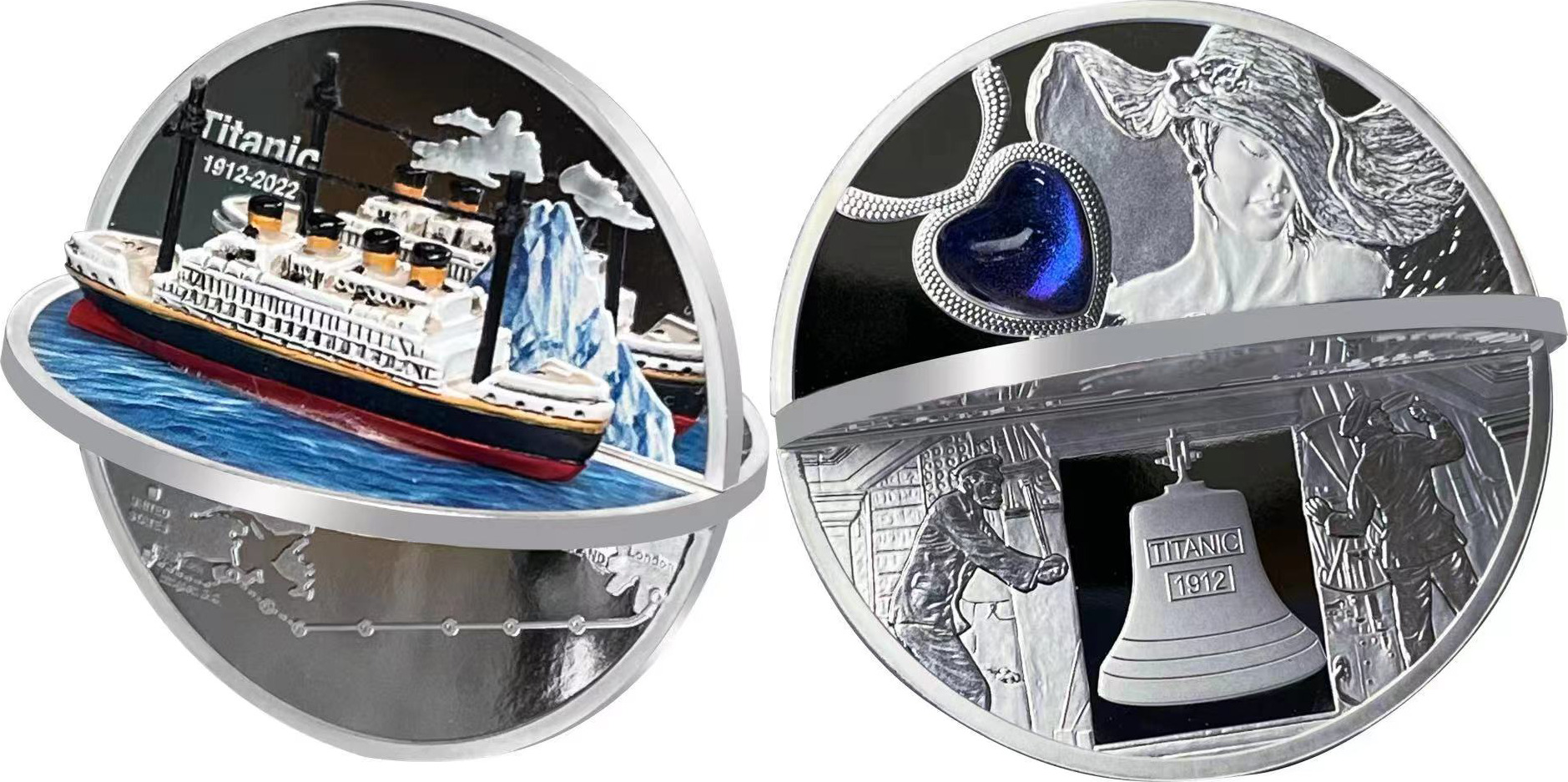 5 Dollars TITANIC 3D 2 Oz Silver Coin 5$ Niue 2022 Proof | MA-Shops