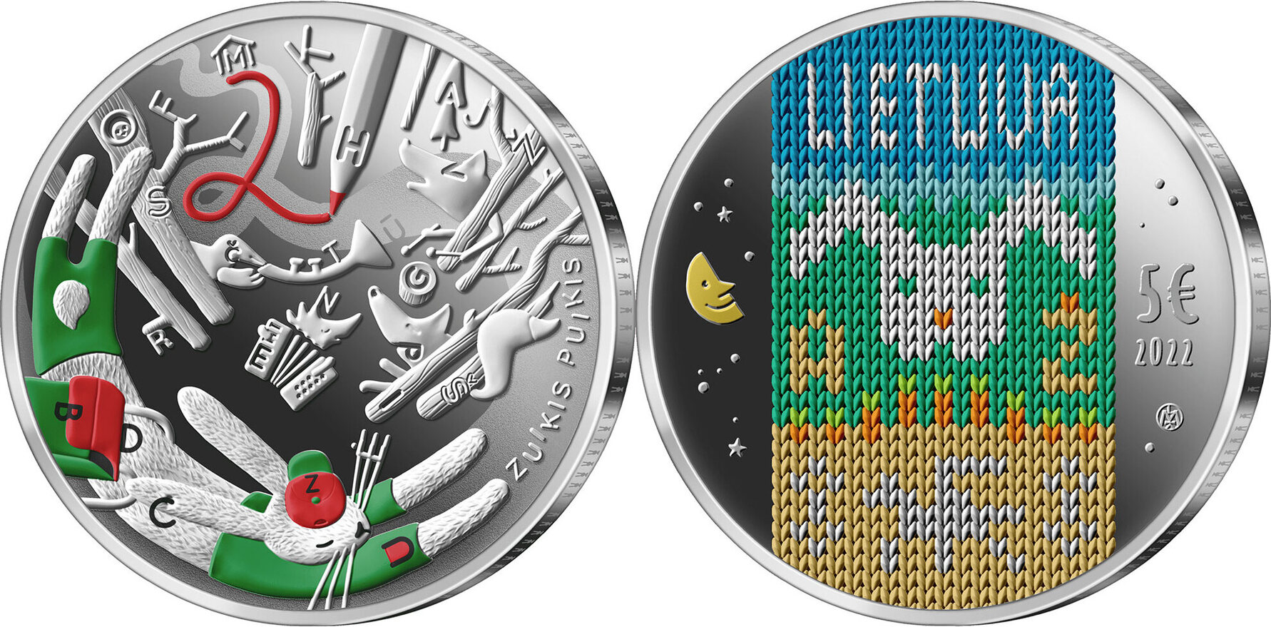 5 Euro ZUIKIS PUIKIS Tales From My Childhood Silver Coin 5€ Euro ...