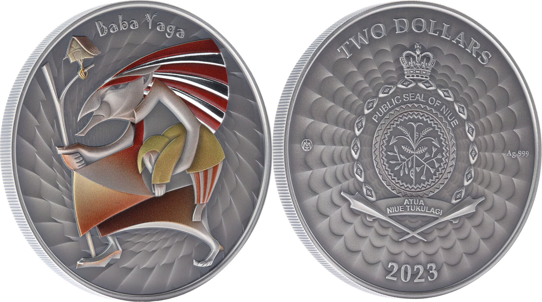 2 Dollars BABA YAGA World of Cryptids 1 Oz Silver Coin 2$ Niue 2023 ...