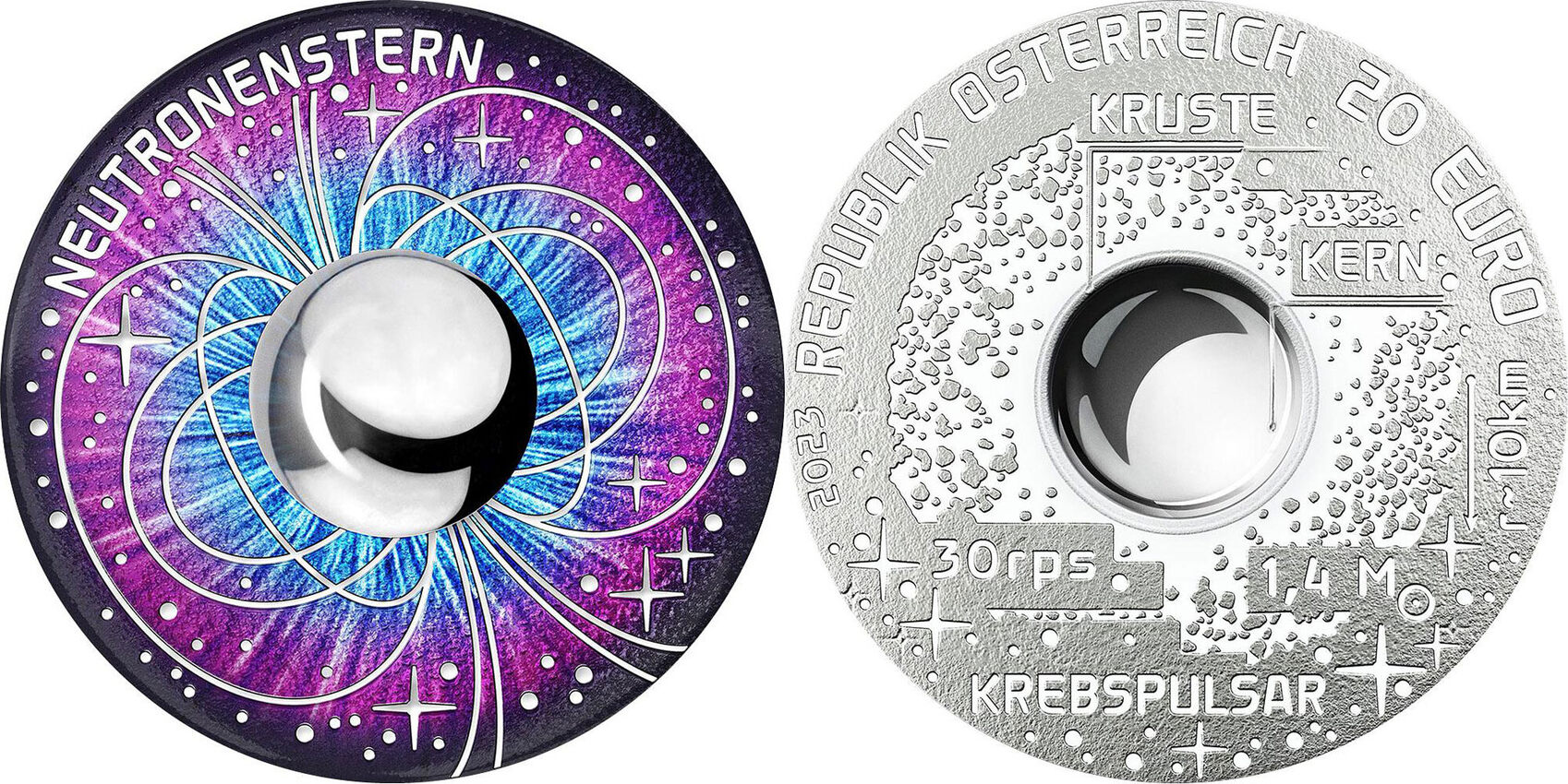 20 Euro NEUTRON STAR Uncharted Universe Silver Coin 20€ Euro Austria ...