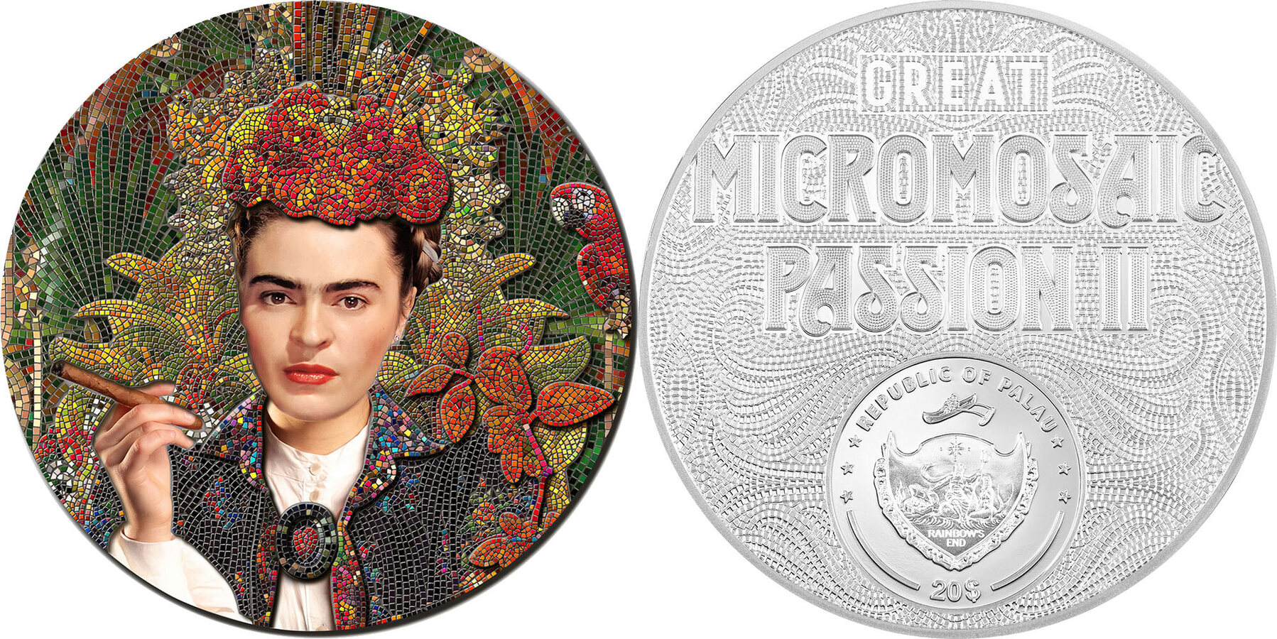 20 Dollars FRIDA KAHLO LA MARAVILLA Great Micromosaic Passion II 3 Oz ...