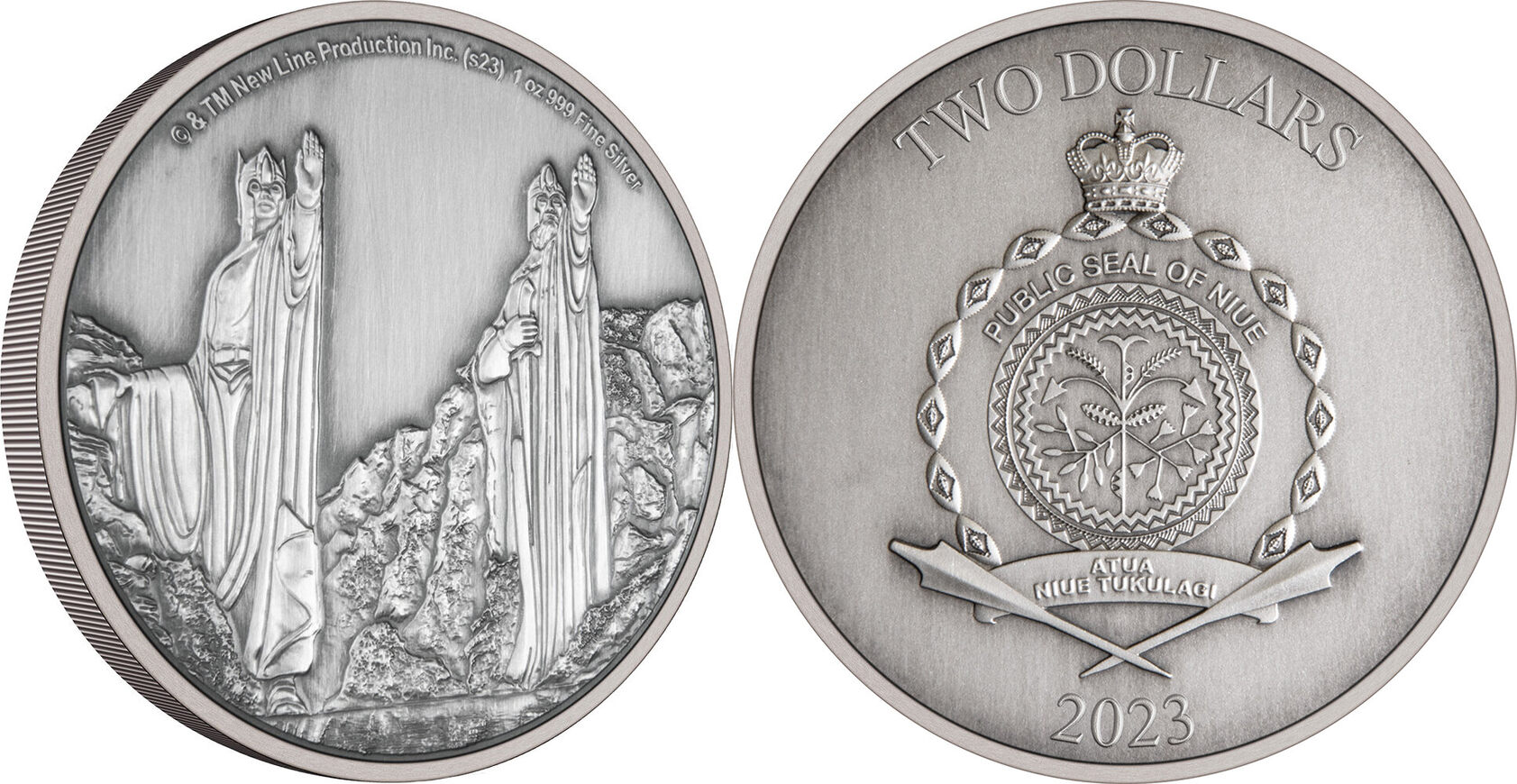 2 Dollars ARGONATH The Lord Of The Rings 1 Oz Silver Coin 2$ Niue 2023 ...