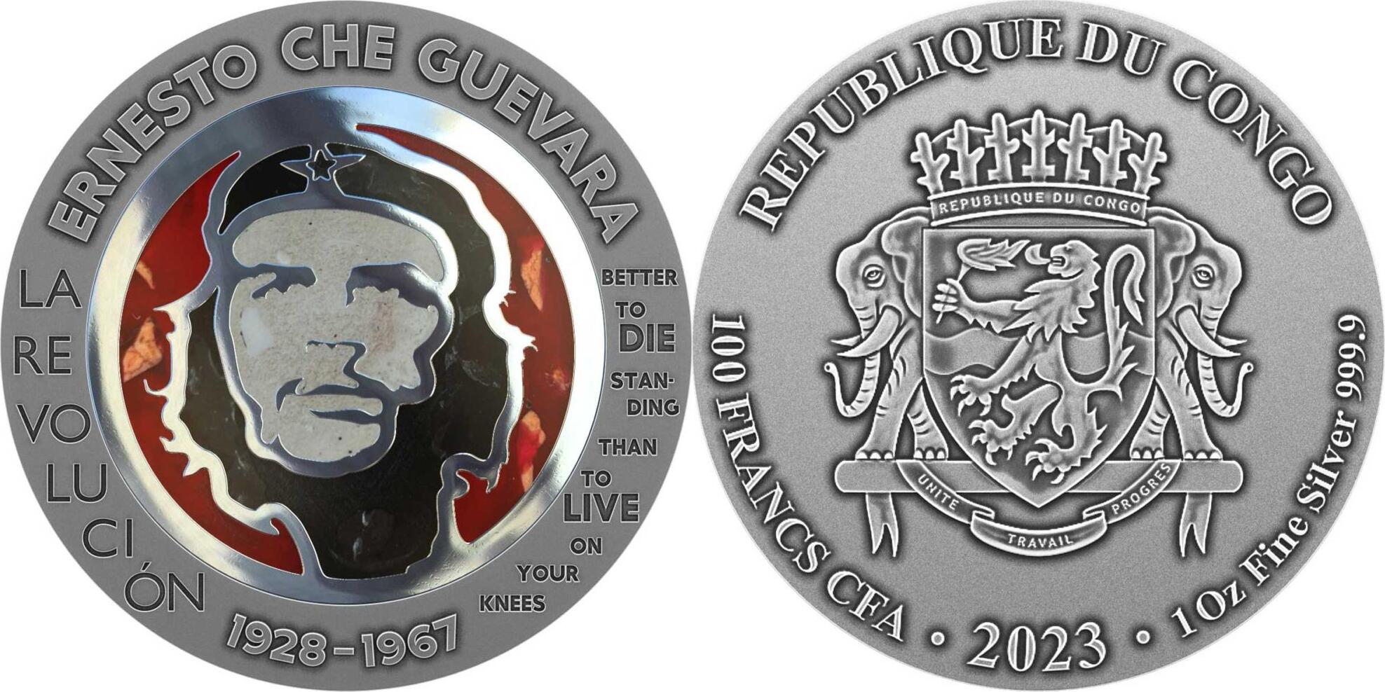Congo Democratic Republic ERNESTO CHE GUEVARA Polybern and Steel 1 Oz ...