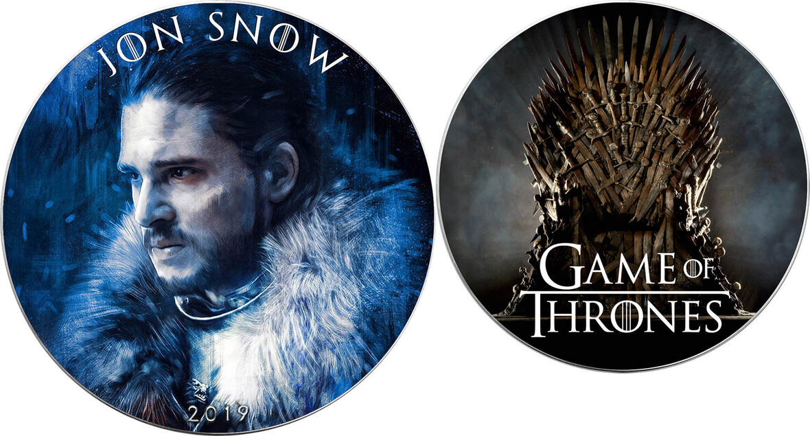 United States 1 Dollar JON SNOW Game of Thrones II GOT Walking Liberty ...