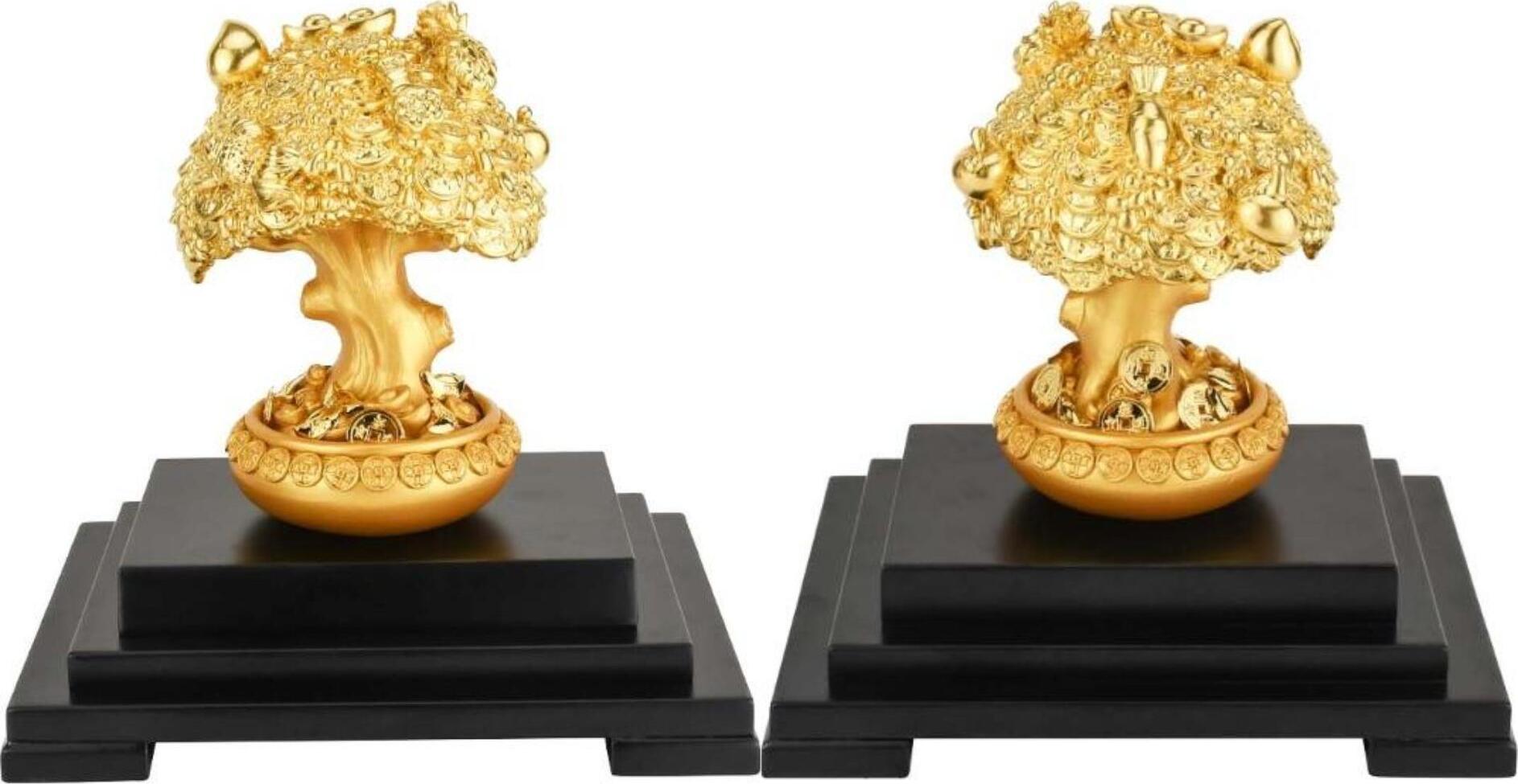 EIGHT TREASURES MONEY TREE Figurine Gold Foil Singapore 2024 BU ...