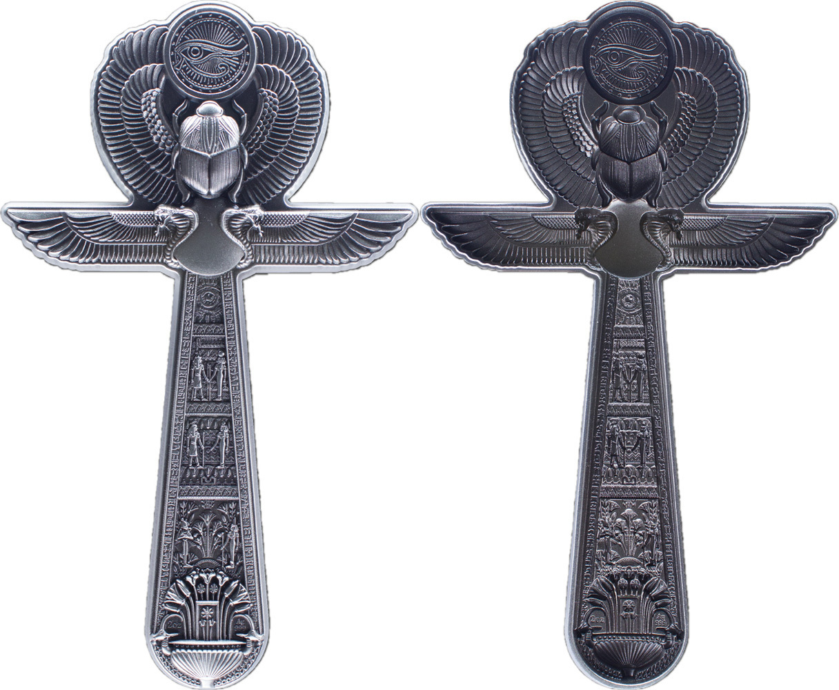 ANKH Egypt Stackable 2 Oz Silver Stacker 2023 Antique Finish | MA-Shops