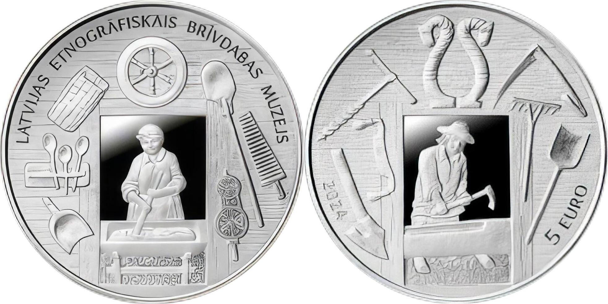 5 Euro ACROSS THE TIMES 5€ Euro Silver Coin Latvia 2024 Proof | MA-Shops