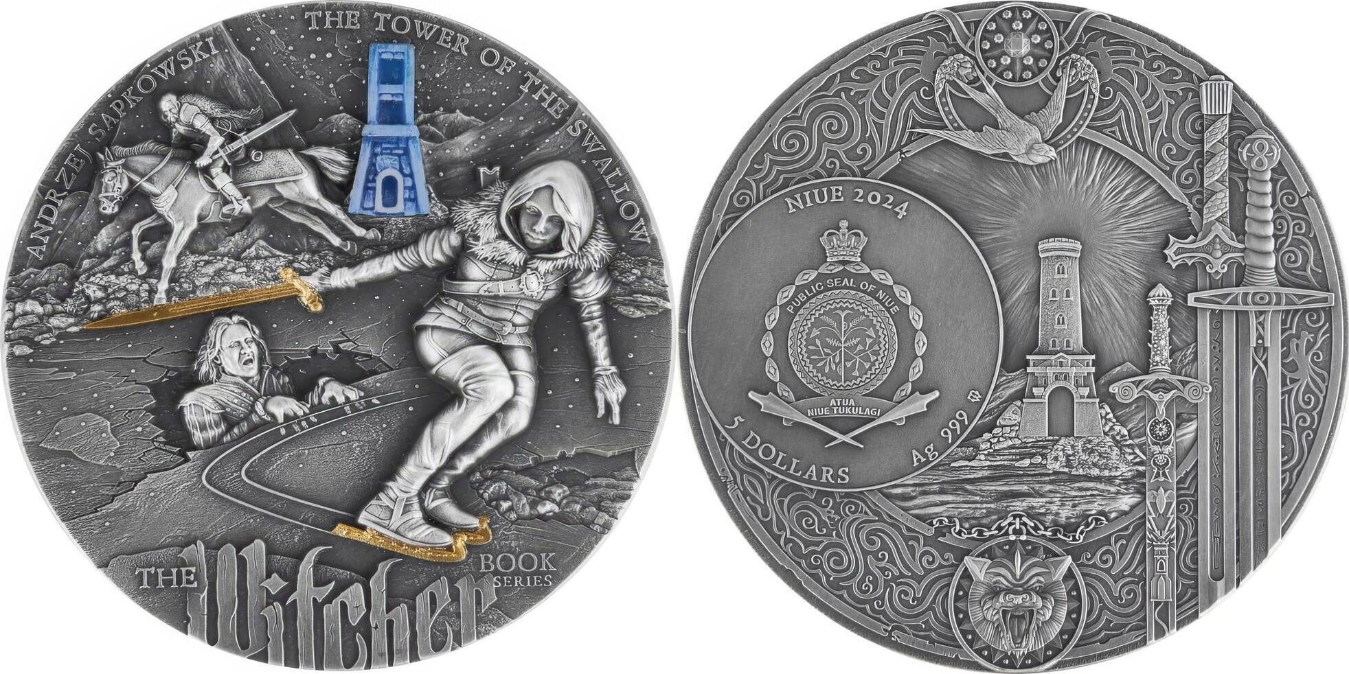 5 Dollars TOWER OF THE SWALLOW 2 Oz Silver Coin 5$ Niue 2024 Proof | MA ...