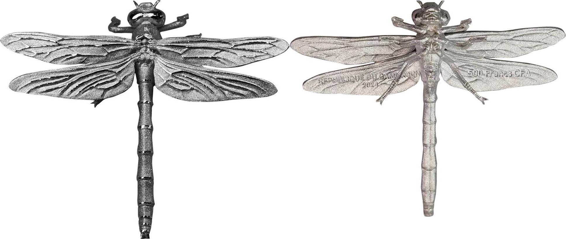 DRAGONFLY Silver Coin 500 Francs Cameroon 2024 Proof | MA-Shops