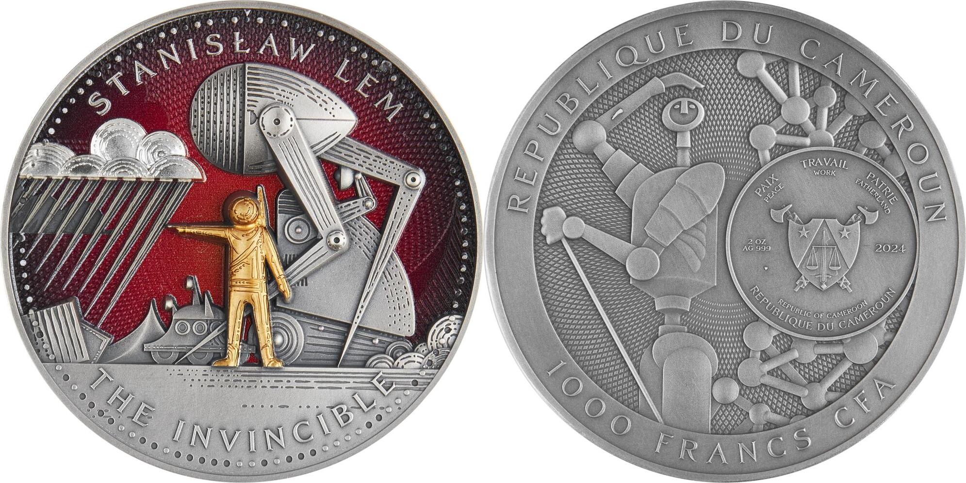 INVINCIBLE Stanislaw Lem Master of Science Fiction 2 Oz Silver Coin ...