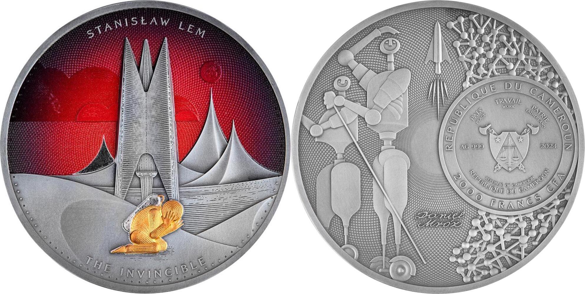 INVINCIBLE Stanislaw Lem Master of Science Fiction Silver Coin 2000 ...