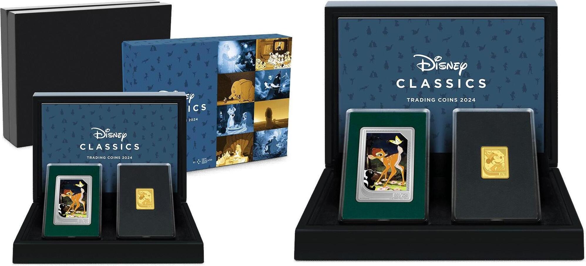 DISNEY MYSTERY BOX Trading Coins Sealed Box 2 Coins Niue 2024 Proof ...