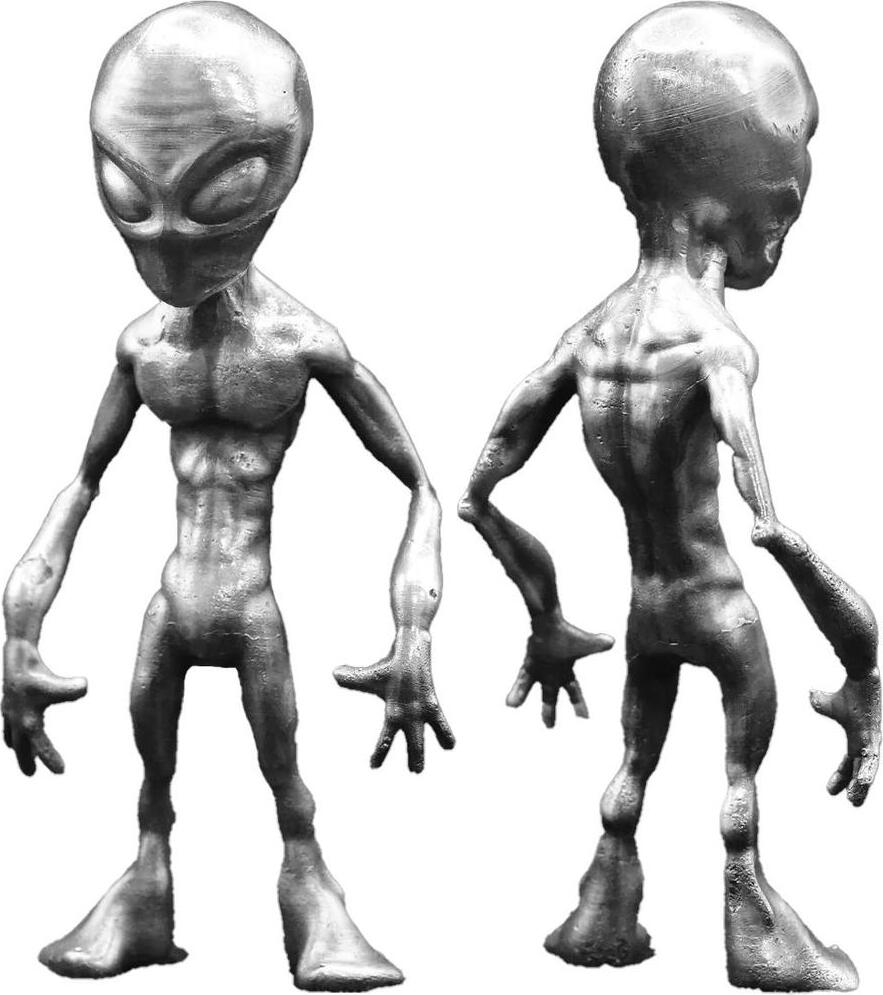 ALIEN 8 Oz Silver Statue Antique Finish | MA-Shops