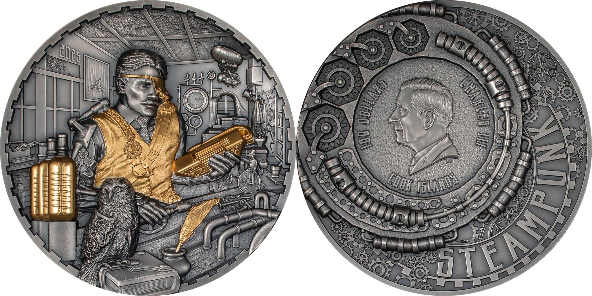100 Dollars SCIENCE LAB Steampunk 1 Kg Kilo Silver Coin 100$ Cook ...