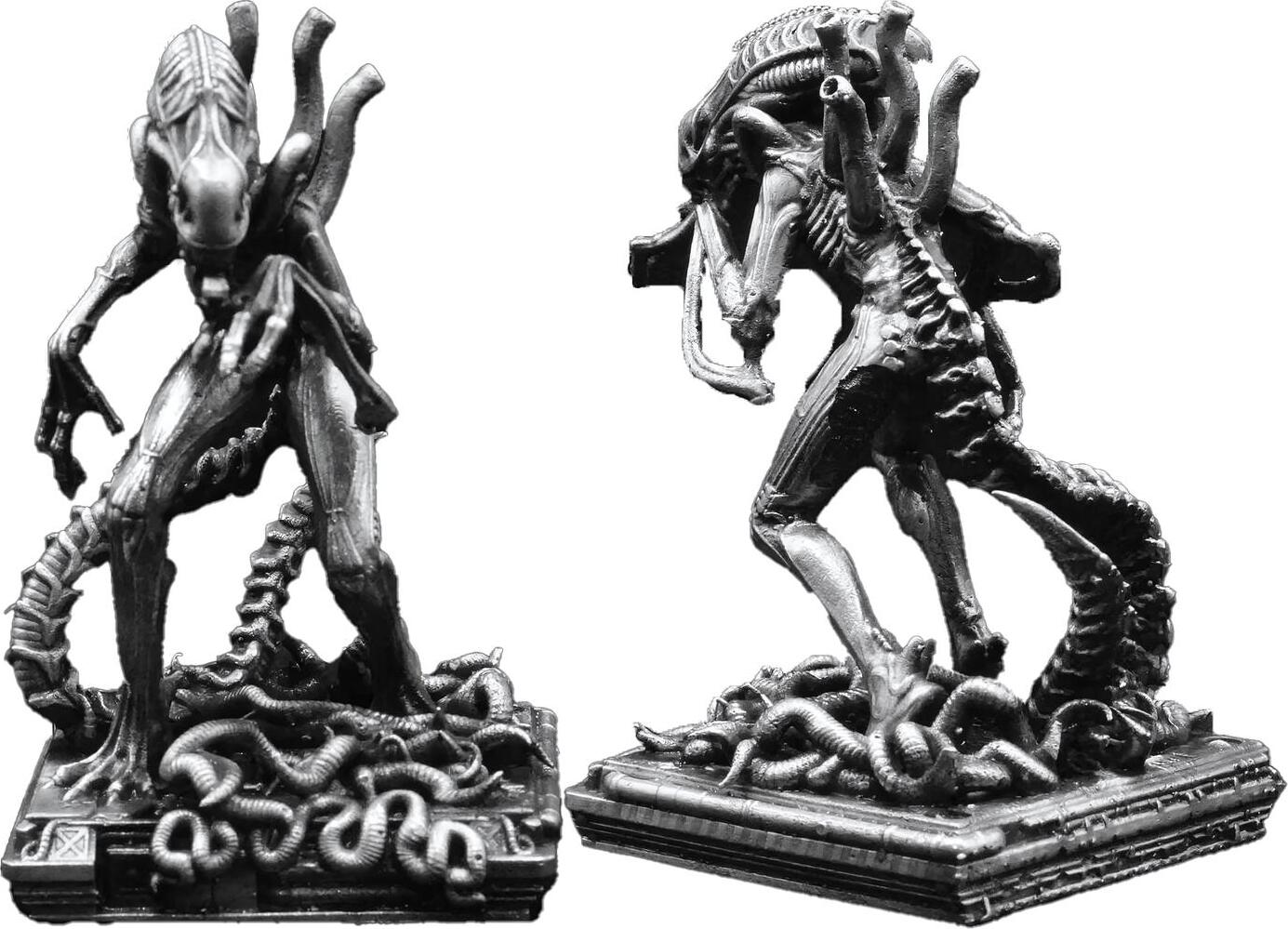 ALIEN WARRIOR 3 Oz Silver Statue Antique Finish | MA-Shops