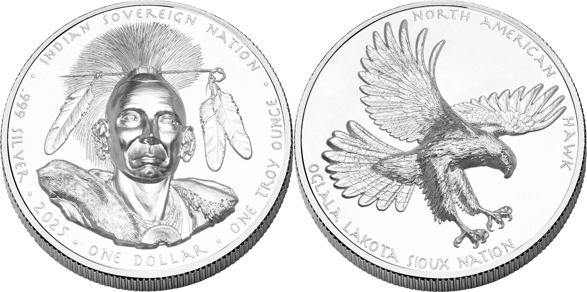 United States 1 Dollar BLACK HAWK Native American Silver Dollars 1 Oz ...