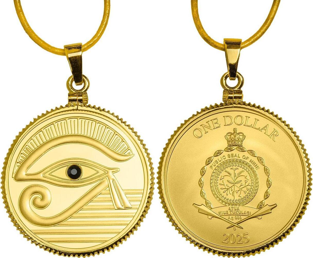 1 Dollar EYE OF HORUS II Silver Coin 1$ Niue 2025 Proof | MA-Shops