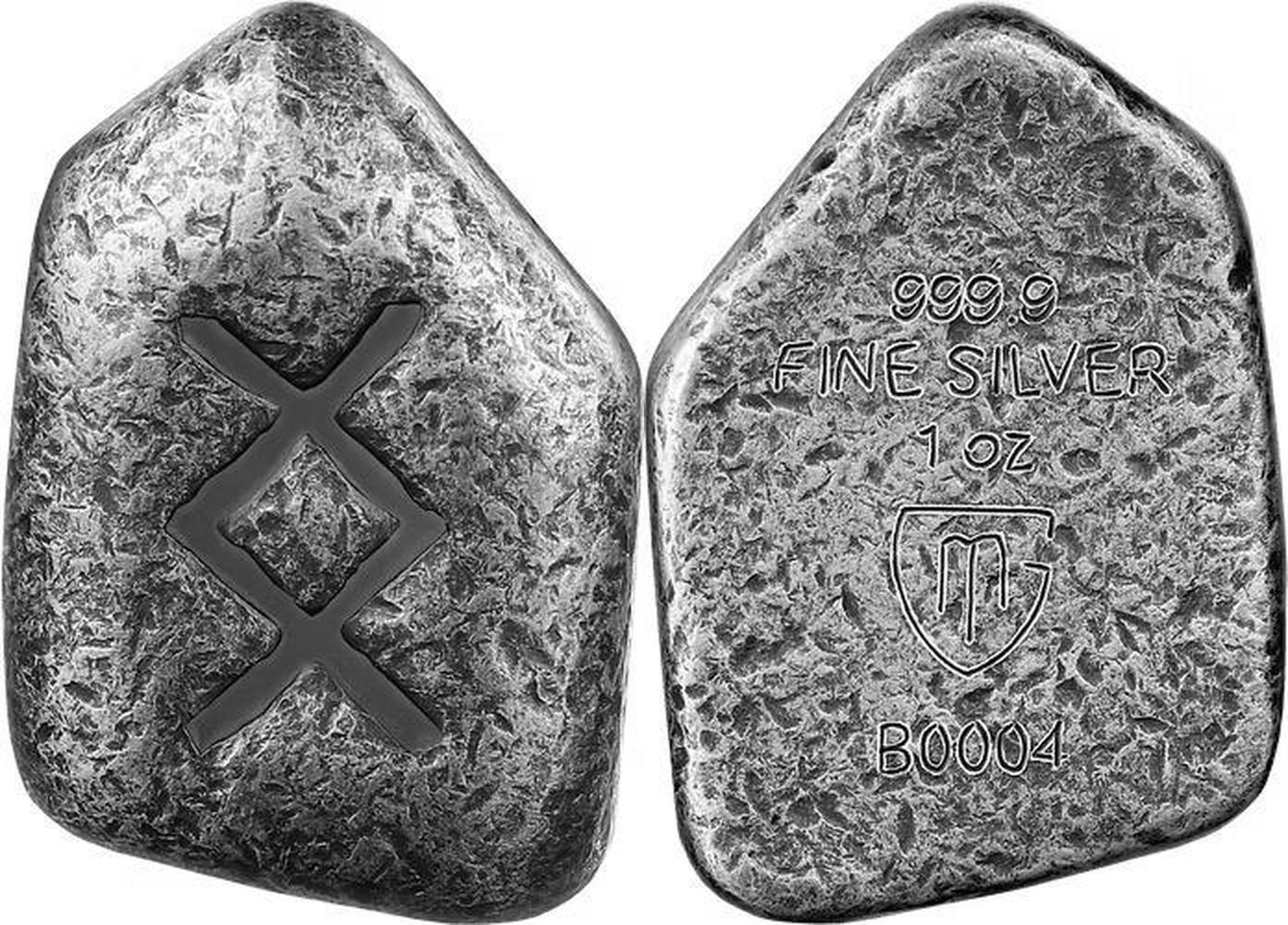 INGWAZ Cast Rune 1 Oz Silver Medal 2025 Antique Finish | MA-Shops