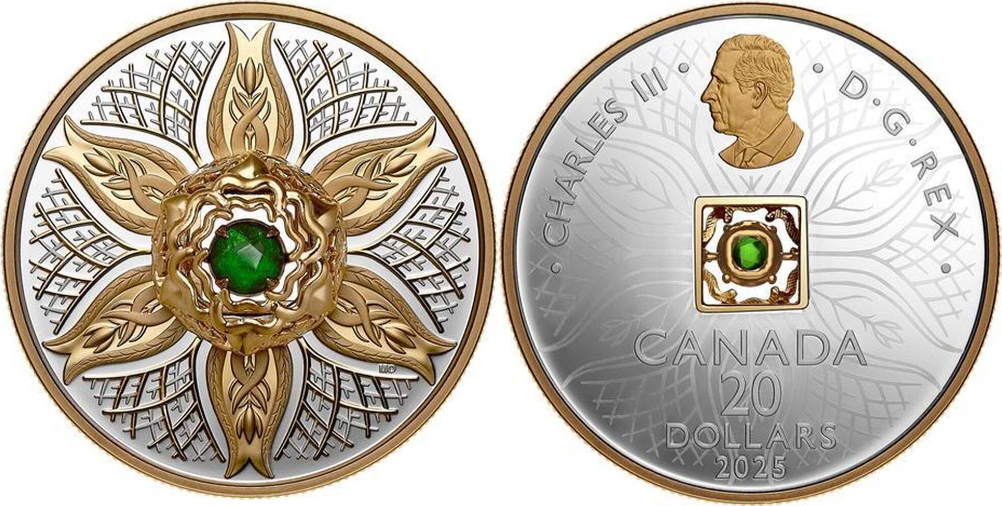 20 Dollars DANCING AMMOLITE EARTH Elements of Nature Silver Coin 20 ...