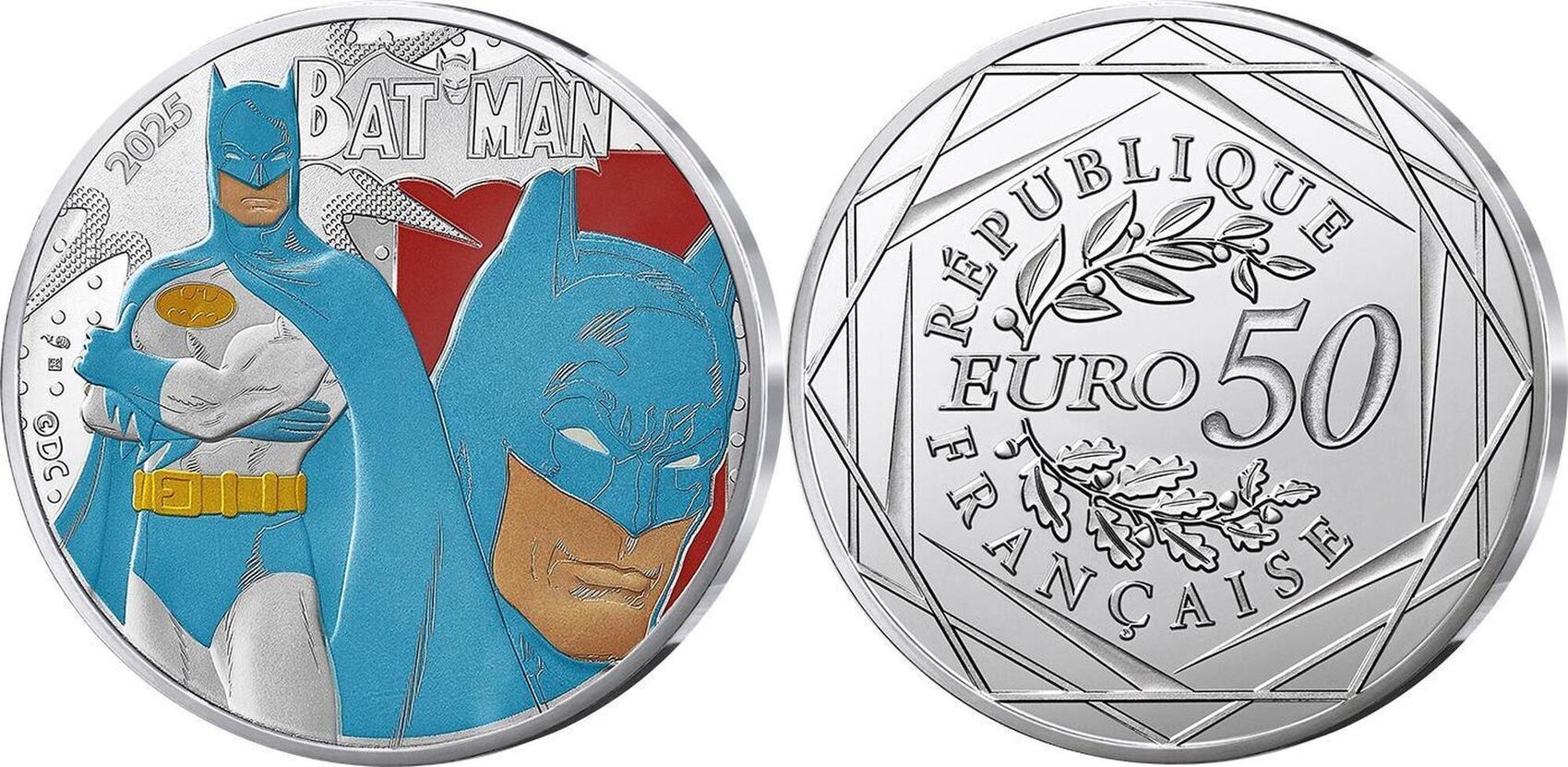 50 Euro BATMAN DC Comics Silver Coin 50€ Euro France 2025 BU ...
