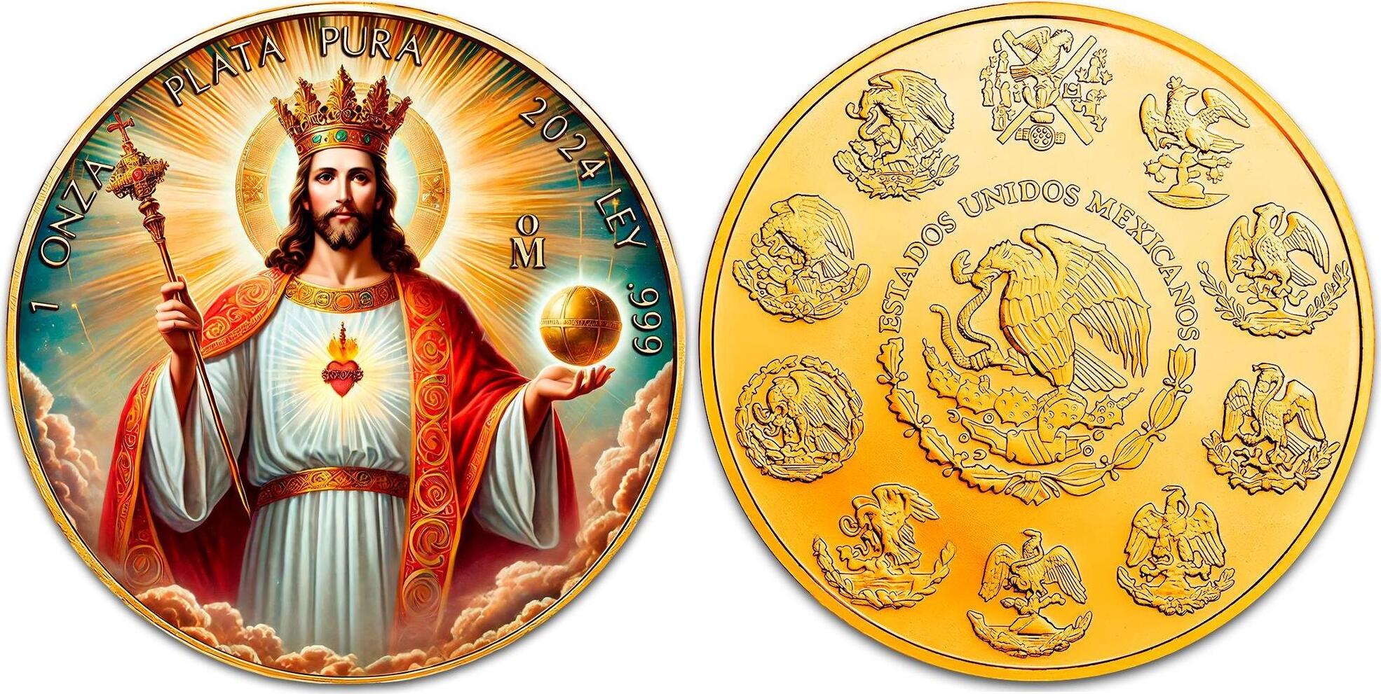 CRISTO REY Libertad 1 Oz Silver Coin Mexico 2024 BU - Brilliant ...