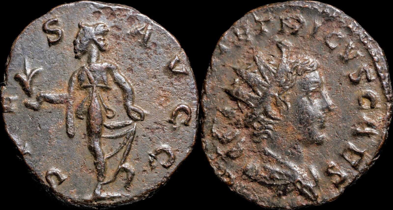 Roman Empire Tetricus II Antoninianus - SPES AVGG - 19 mm / 3.01 gr. VF ...