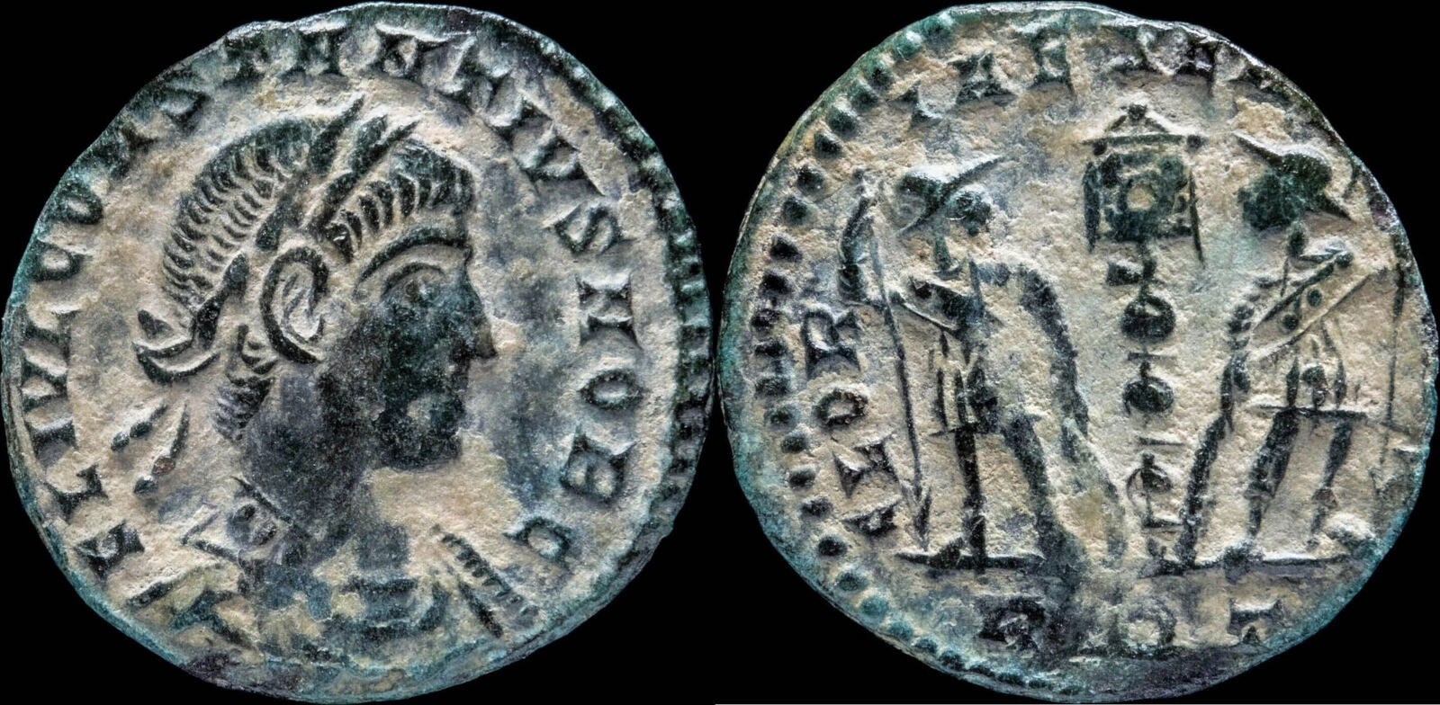 Roman Empire Constantius II - GLORIA EXERCITVS, Rome - 16 mm / 1.26 gr ...