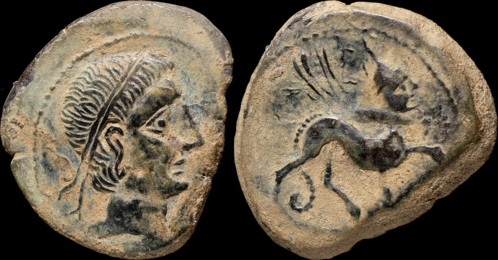 IBERIAN PUNIC REPUBLICAN Ancient Hispania - Castulo, Cazlona (Jaén) Ae ...