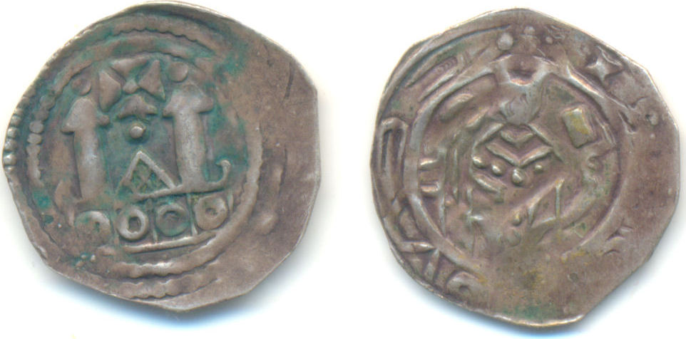 Salzburg Erzbistum: Pfennig Friesach Adalbert III. von Böhmen, 1168-77 ...