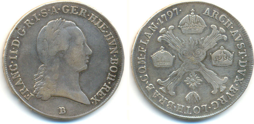 Habsburg: 1/2 Kronentaler Kremnitz 1797 B Franz II, 1792-1835: VF | MA-Shops