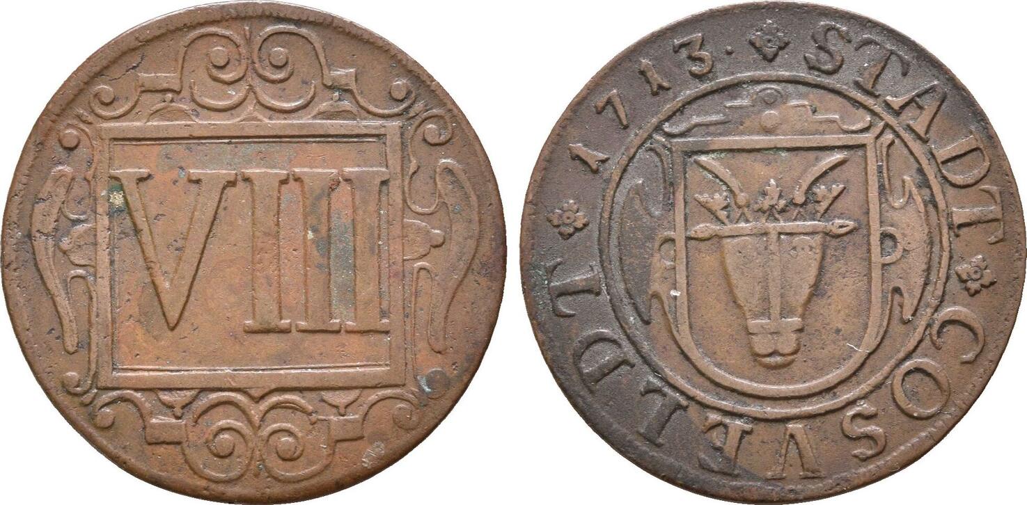 Coesfeld Stadt: 8 Pfennig 1713 VF | MA-Shops