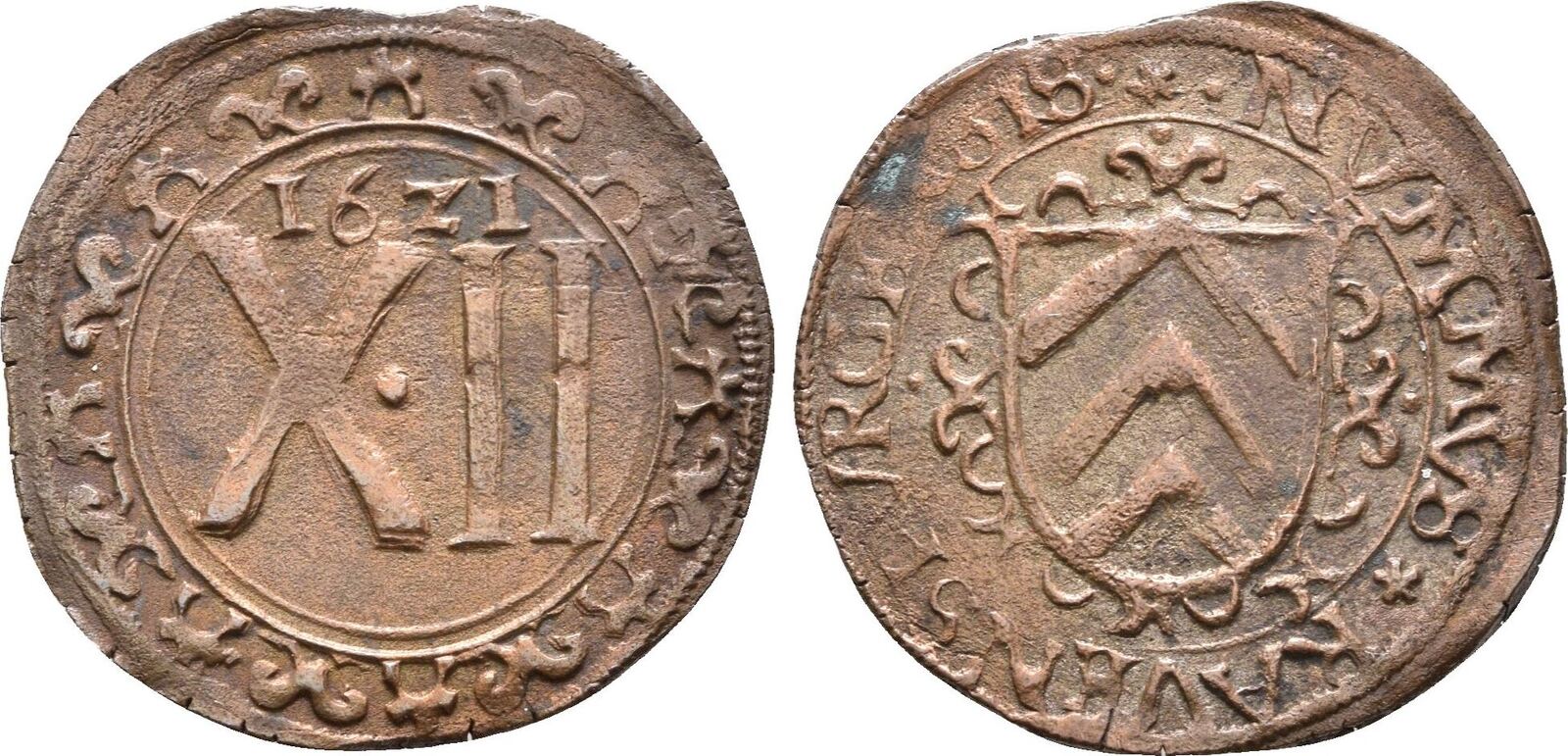 Preussen: 12 Pfennig für Bielefeld 1621 Georg Wilhelm, 1619-1640: VF-EF ...