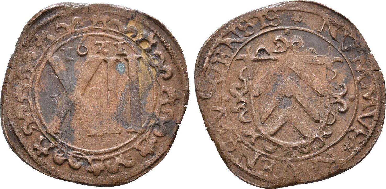 Preussen: 12 Pfennig für Ravensberg. Bielefeld 1621 Georg Wilhelm, 1619 ...