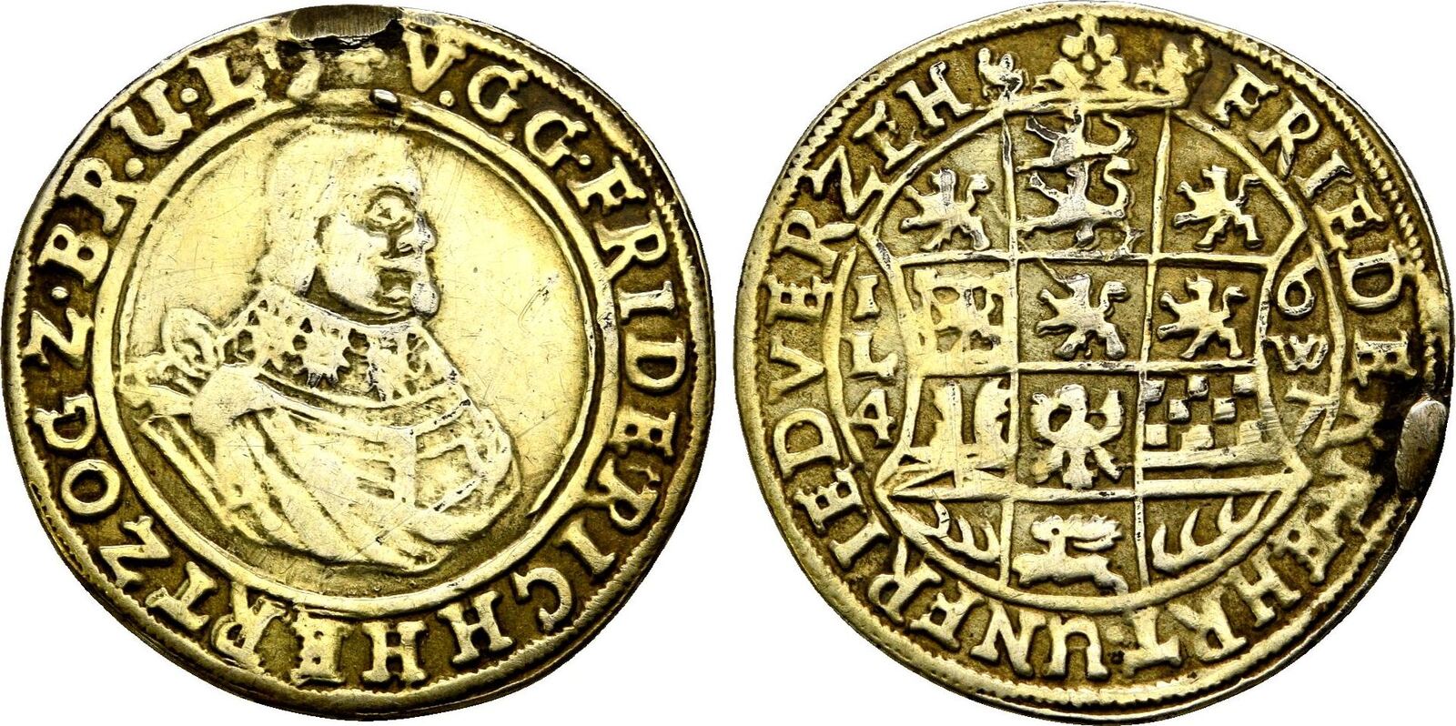 Braunschweig Lüneburg Celle: 1/8 Taler Clausthal 1647 LW Friedrich von Celle, 1636-1648: VF ...