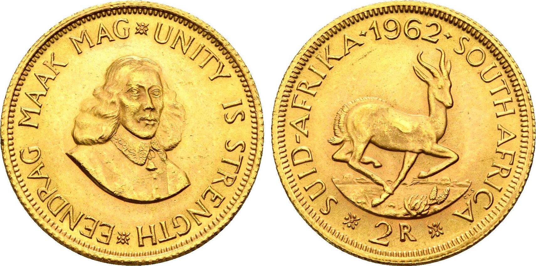 Südafrika: 2 Rand Pretoria 1962 Republik, seit 1960: CH UNC | MA-Shops