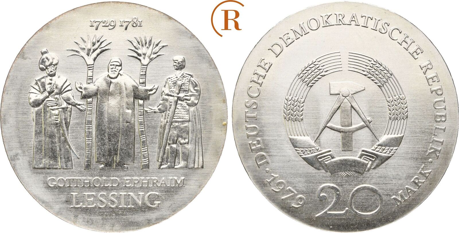 DDR: 20 Mark Lessing 1979 CH UNC | MA-Shops