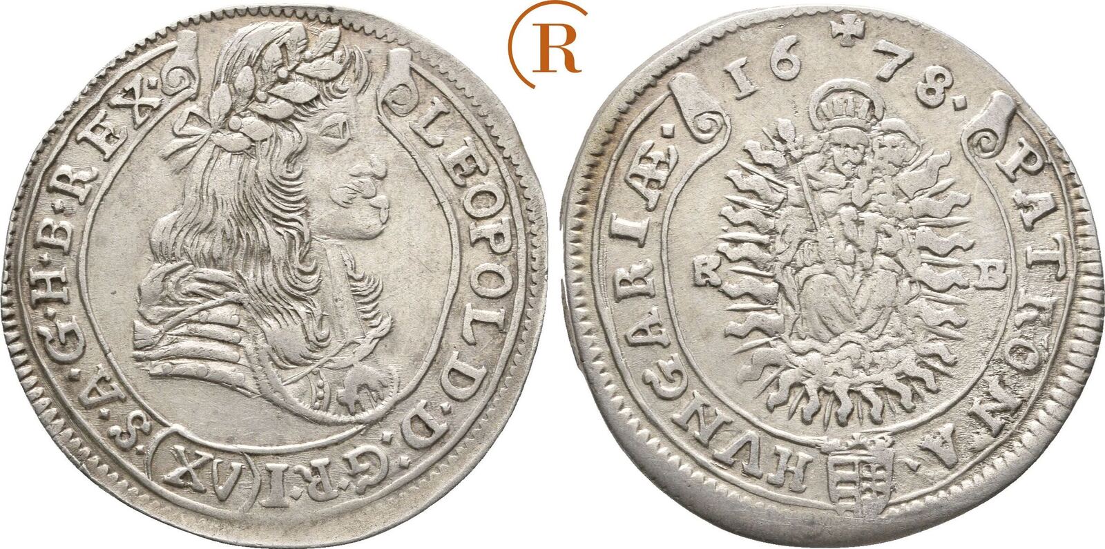 Habsburg: 15 Kreuzer Kremnitz 1678 KB Leopold I, 1657-1705: VF-EF | MA ...