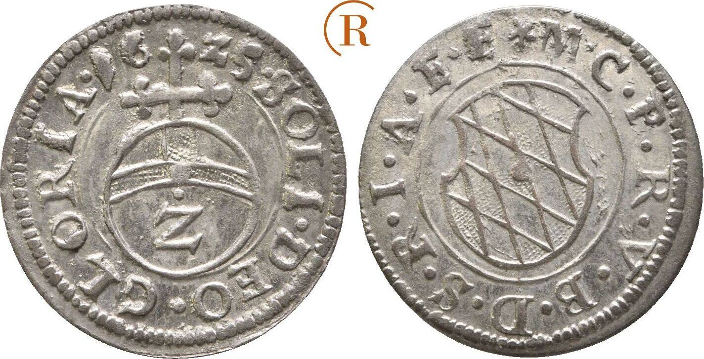 Bayern: 1/2 Batzen 1625 Maximilian I, 1623-1651: AU | MA-Shops